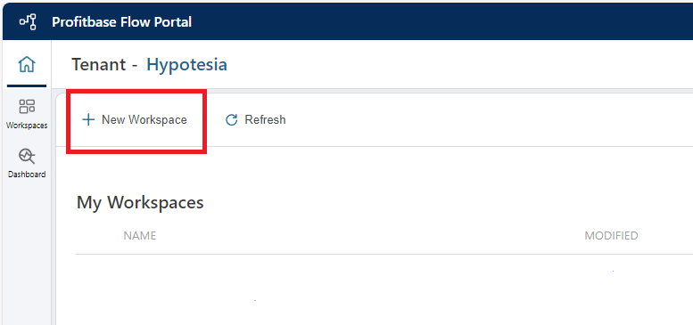 Create Workspace | Profitbase Docs